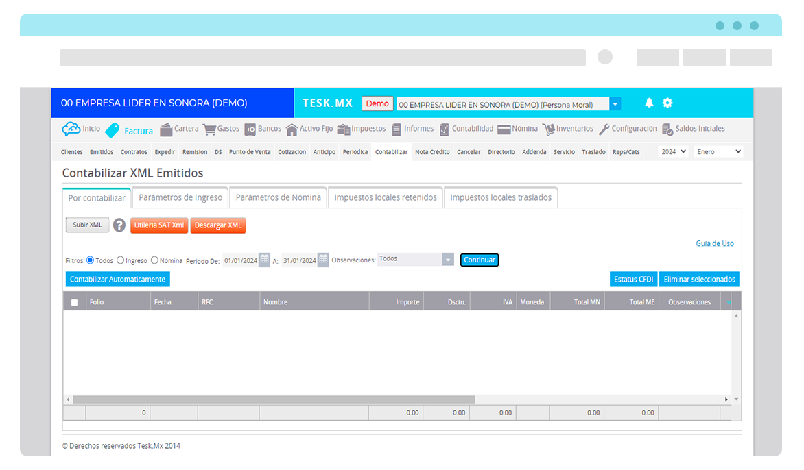 Sistema contable | Automatiza la expedición de facturas con Tesk.mx